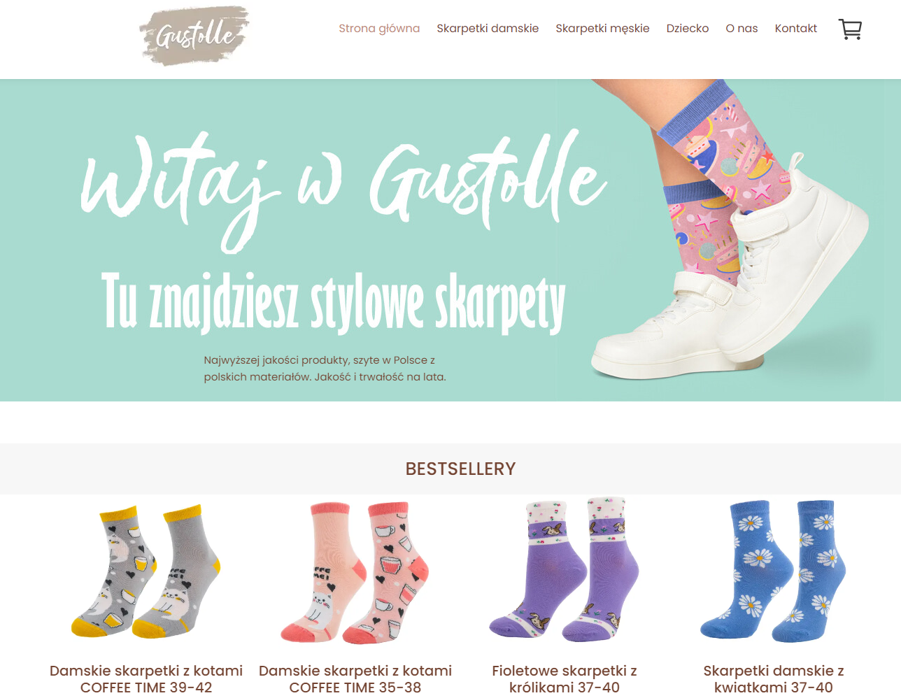 Gustolle - stylowe skarpetki, sklep ze skarpetkami, skarpety